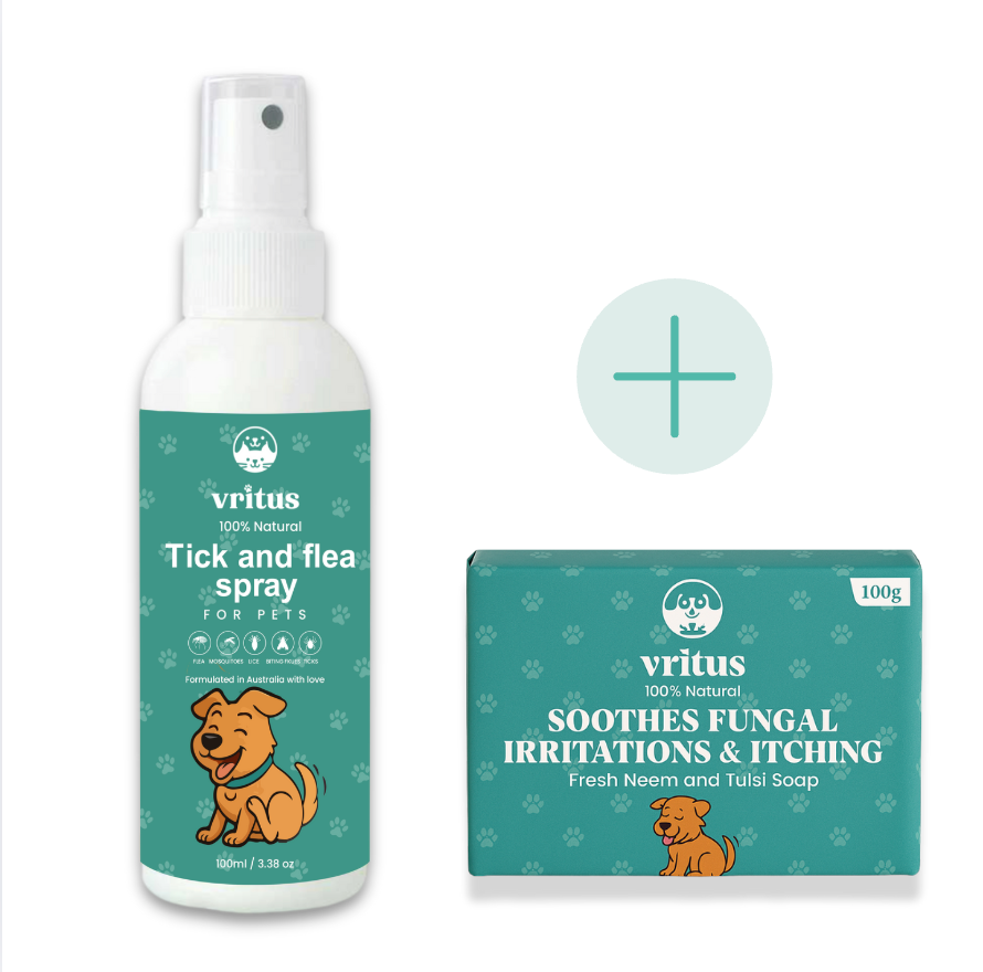 Tick & Flea Spray + Flea Soap Combo – Vritus